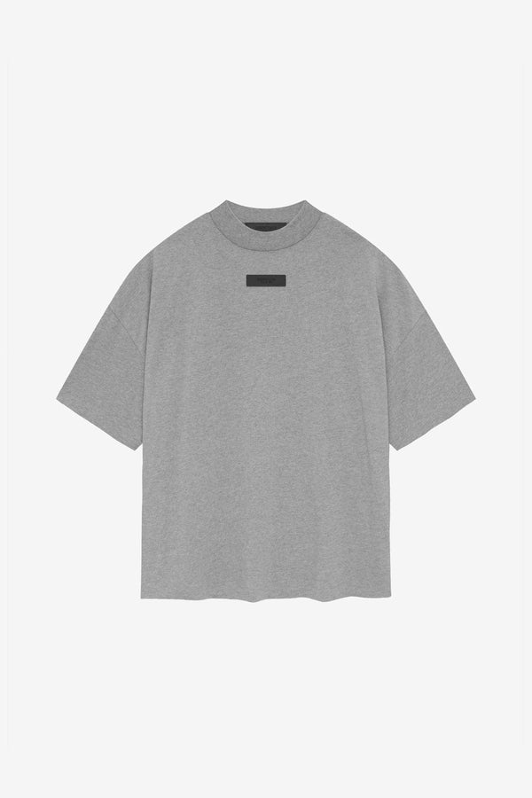 ESSENTIALS Tab Crewneck Tee (Dark Heather Oatmeal) - Commonwealth